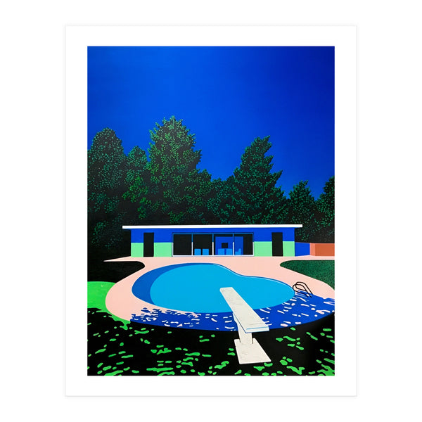 Hiroshi Nagai - Swimming Pool, City Pop At Night (Print Only) Art Print ...