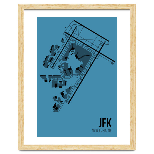 New York JFK Airport Layout Art Print by 08 Left | arthaus