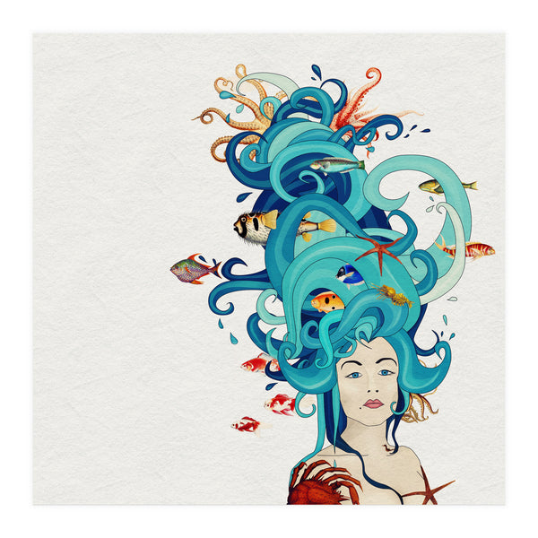 Rococo: The Mermaid (Print Only) Art Print by Sybille Sterk | Arthaus